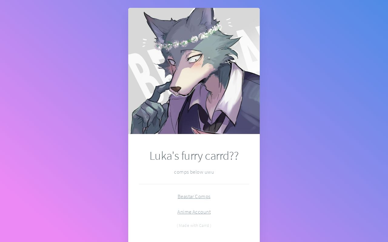 Luka's furry carrd?